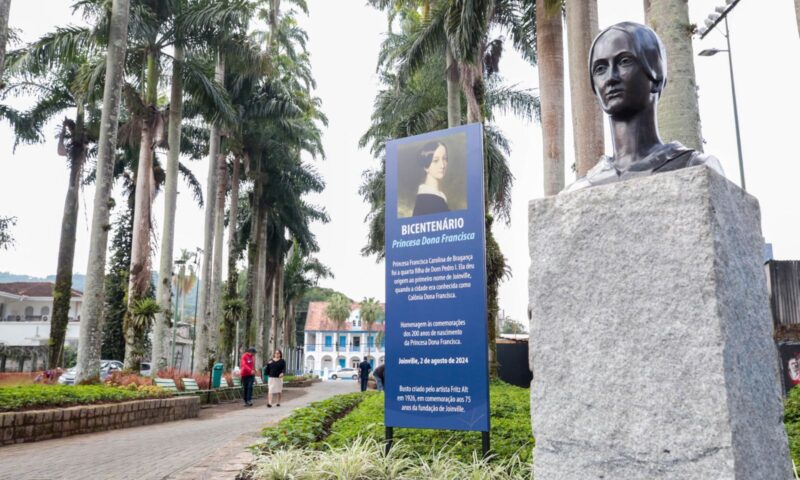 Joinville comemora 200 anos de Dona Francisca com exposição, instalação ...